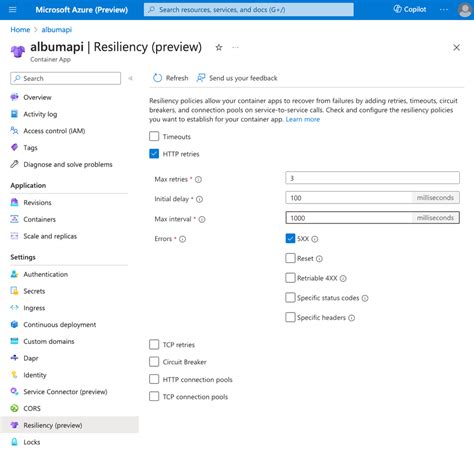 Resiliency policies now available in Azure Container Apps | Microsoft Community Hub
