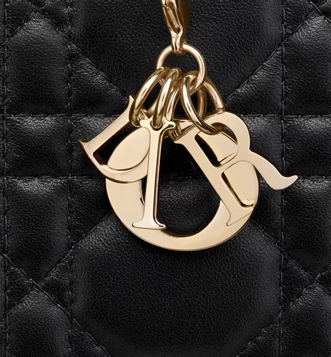 Чехол для банковских карт Lady Dior Bloom Двухцветная модель из кожи ...