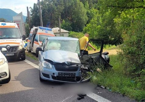 Accident cu trei mașini implicate dintre care un TIR pe Valea Oltului