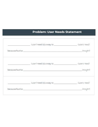 Free 4 User Problem Statement Samples In Pdf Doc