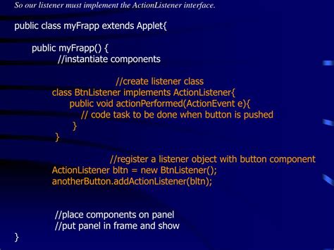 Ppt Swing Gui Components Powerpoint Presentation Free Download Id