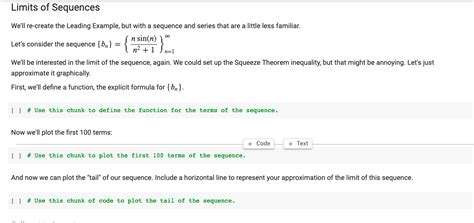 Solved Limits Of Sequences We Ll Re Create The Leading Chegg Com