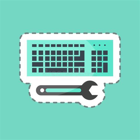 Sticker Line Cut Code Engineering Suitable For Data Analytics Symbol Simple Design Editable