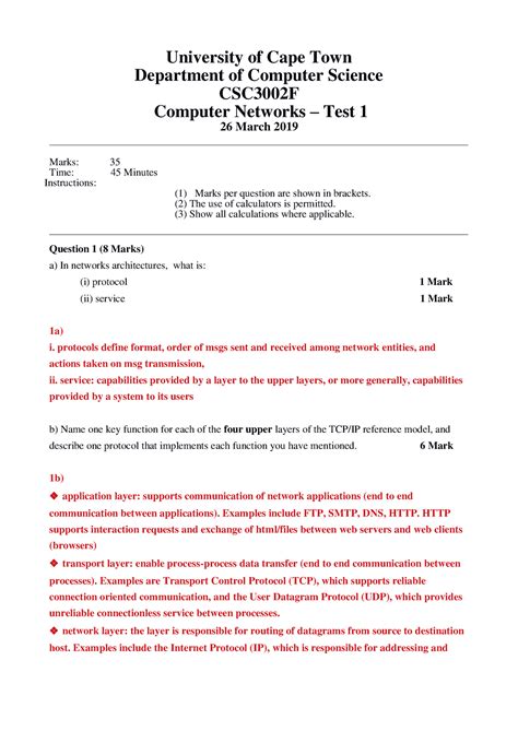 csc3002f 2019 test1 networks soln university of cape town department