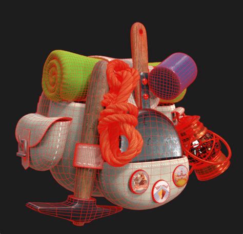 3d Backpack Toad Character R Maya