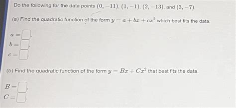 Solved Do the following for the data points | Chegg.com
