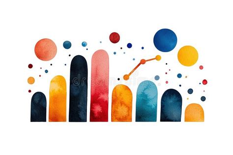 Colorful Watercolor Chart Illustrating Data Analysis Creativity And