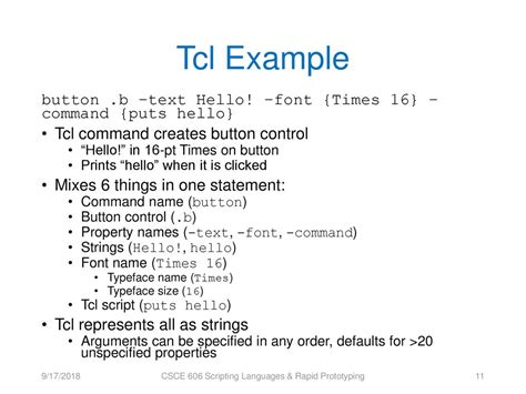 Csce 606 Scripting Languages And Rapid Prototyping Ppt Download
