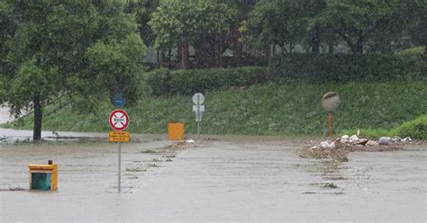대전 갑천 홍수주의보 발령