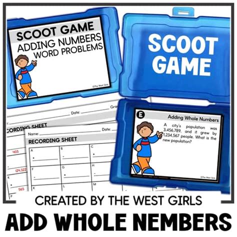 Adding Whole Numbers Addition Word Problems By The West Girls TPT