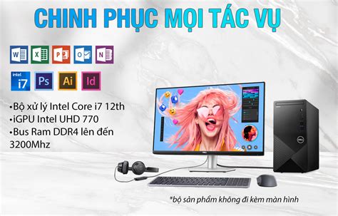 PC DELL VOSTRO 3910 I7 12700 8GB RAM 512GB SSD WL BT K M OFFICE WIN11