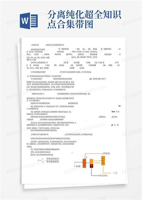 分离纯化超全知识点合集带图word模板下载编号qzxpdgyg熊猫办公
