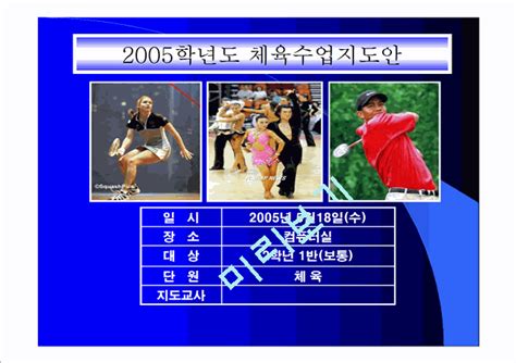 2005학년도 체육수업지도안 Down Cw P 2005학년도 체육수업지도안 Ict 활용한 Atkins