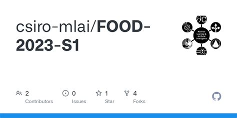 GitHub Csiro Mlai FOOD 2023 S1