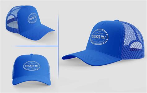 3 Free Trucker Hat Cap Mockup Psd Set Psfiles