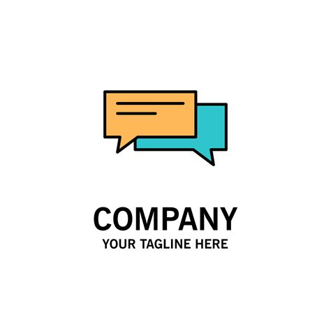 Chat Bubble Bubbles Communication Conversation Social Speech Business Logo Template Flat Color