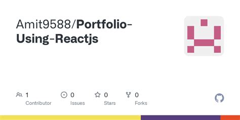 GitHub Amit Portfolio Using Reactjs