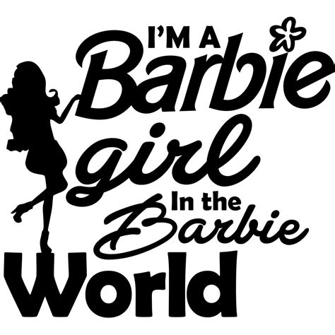 Wall Decal Im A Barbie Girl Wall Decal Quote Wall Stickers English