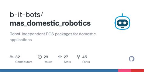 Github B It Bots Mas Domestic Robotics Robot Independent Ros Packages For Domestic Applications