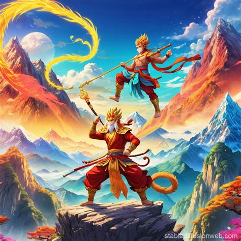 Monkey King Training With Master Stable Diffusion Online
