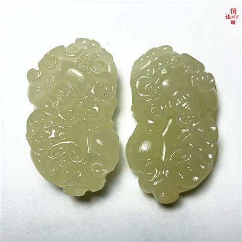 厂家批发玉石阿富汗玉仿和田玉绿青色挂件吊坠貔貅玉器礼品 阿里巴巴