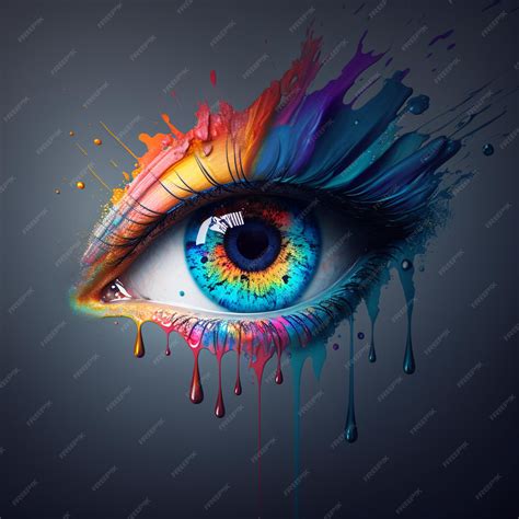 Premium Photo Ai Generated Many Colors In The Eyes Photos