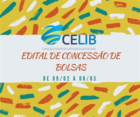 Celib Curso De Extensão Em Língua Brasileira De Sinais Edital De