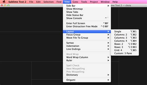 Sublimetext2 Save Panes Layout Generated By Origami In Sublime Text 2