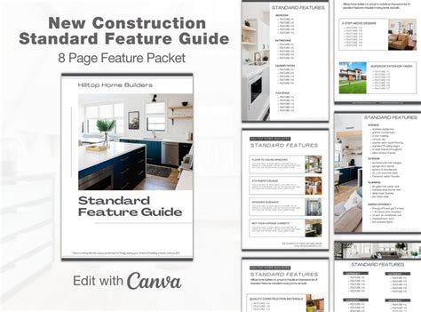 Home Builder Standard Feature Sheet Custom Builder Upgrades New Construction Features Realtor
