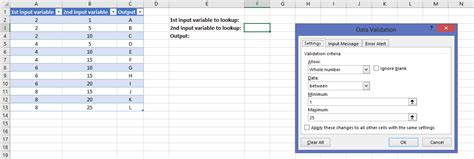 two way lookup to return value or next closest value in excel stack