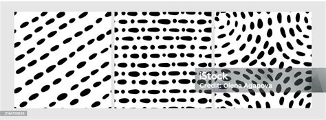 Small Dash Patterns Set Seamless Minimal Dash Pattern Small Elements Stock Illustration