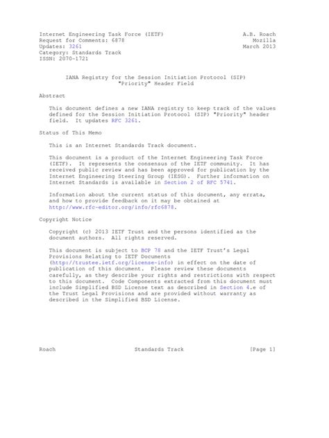 rfc 6878 pdf session initiation protocol wide area network