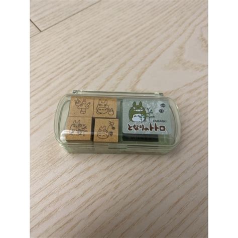 （已訂）『日本正貨』ghibli 宮崎駿 Totoro 龍貓 豆豆龍 木製 木頭 盒裝 印章 刻章 4入組 蝦皮購物