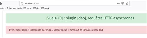 Projet Vuejs 10 Plugin Dao Requêtes Asynchrones
