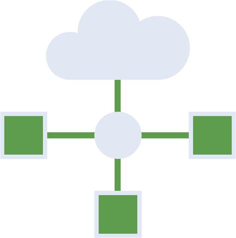 Blockchain Technology Icon With Green Duotone Style Computing Diagram