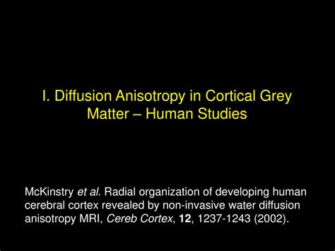 Ppt Mapping Cortical Development Using Diffusion Tensor Imaging