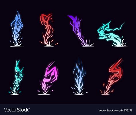 Cartoon Lightning Effect Royalty Free Vector Image