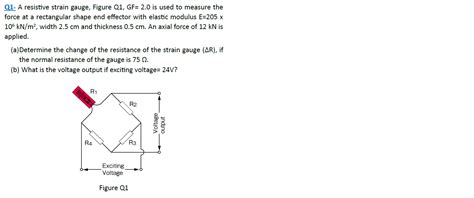 Solved Q1 A Resistive Strain Gauge Figure Mathrm Q