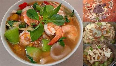 วิธีทำ แกงเลียงกุ้งสด รสเผ็ดร้อน อร่อย ได้ประโยชน์ พร้อมสูตรพริกแกงทำ