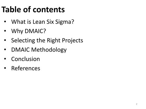 The Dmaic Process Pptx