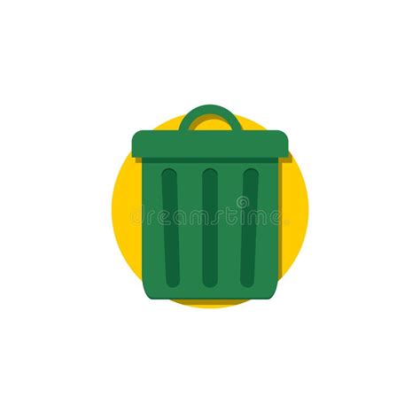 Dumpster Or Trash Can Sorting Garbage Icon Logo Sign Stock Vector
