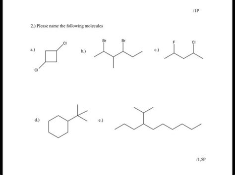 Solved Please Name The Following Molecules A B C Chegg