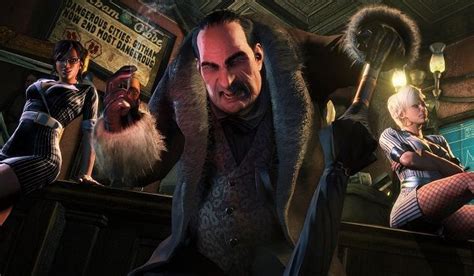 Penguin Wiyh Tracey Buxton Right And Candy Left Batman Origins Game