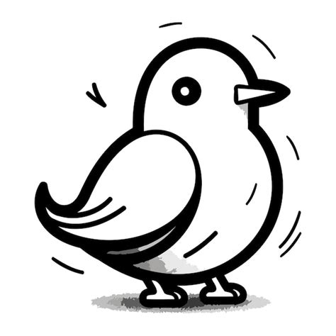 Premium Vector Cartoon Illustration Of A Cute Little Bird Vector Clip Art