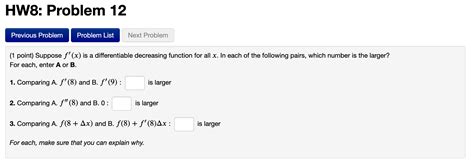 solved hw8 problem 12 previous problem problem list next