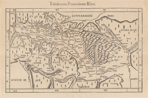 Martin Waldseemüller And Laurent Fries Tabula Nova Prouinciarum Rheni