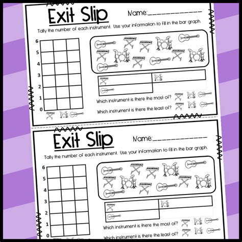 Organize Represent And Interpret Data EXIT SLIPS Made By Teachers