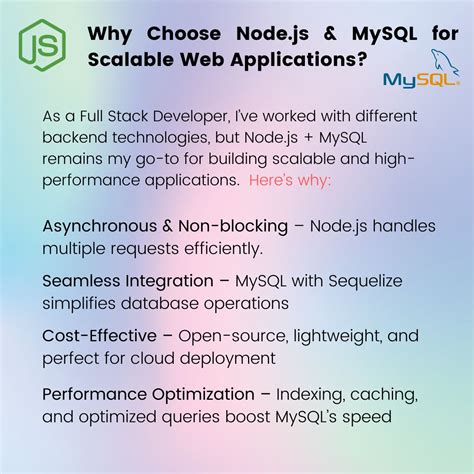 Fullstackdevelopment Nodejs Mysql Backendperformance Mv Kundappan
