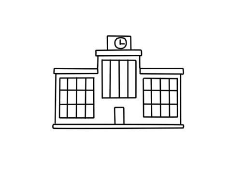 学校简笔画 天奇生活