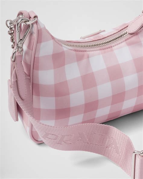 Alabaster Pink Prada Re Edition 2005 Printed Re Nylon Bag Prada
